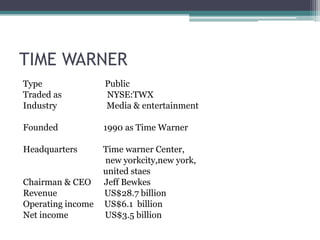 Time Warner | PPTX