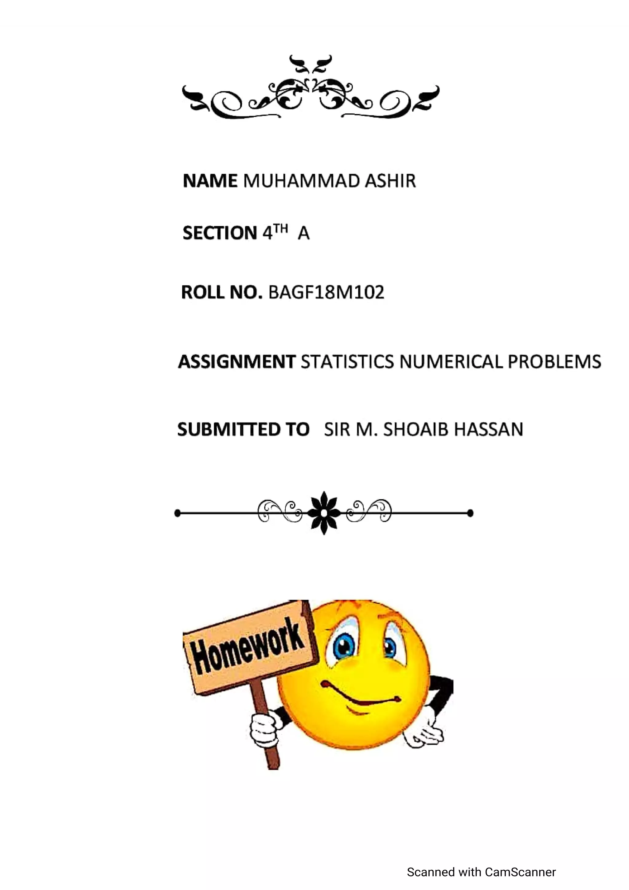 STATISTICS NUMERICAL PROBLEMS | PDF