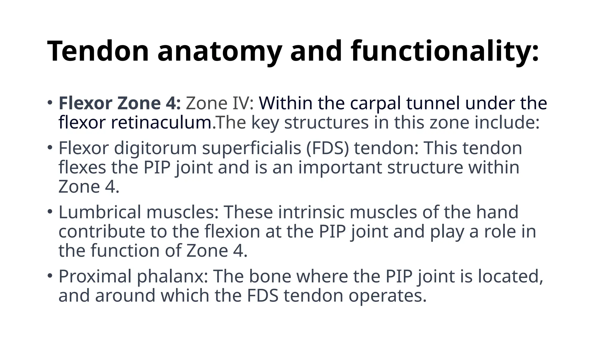 The zones of the hand flexor refer to anatomical areas of the hand ...