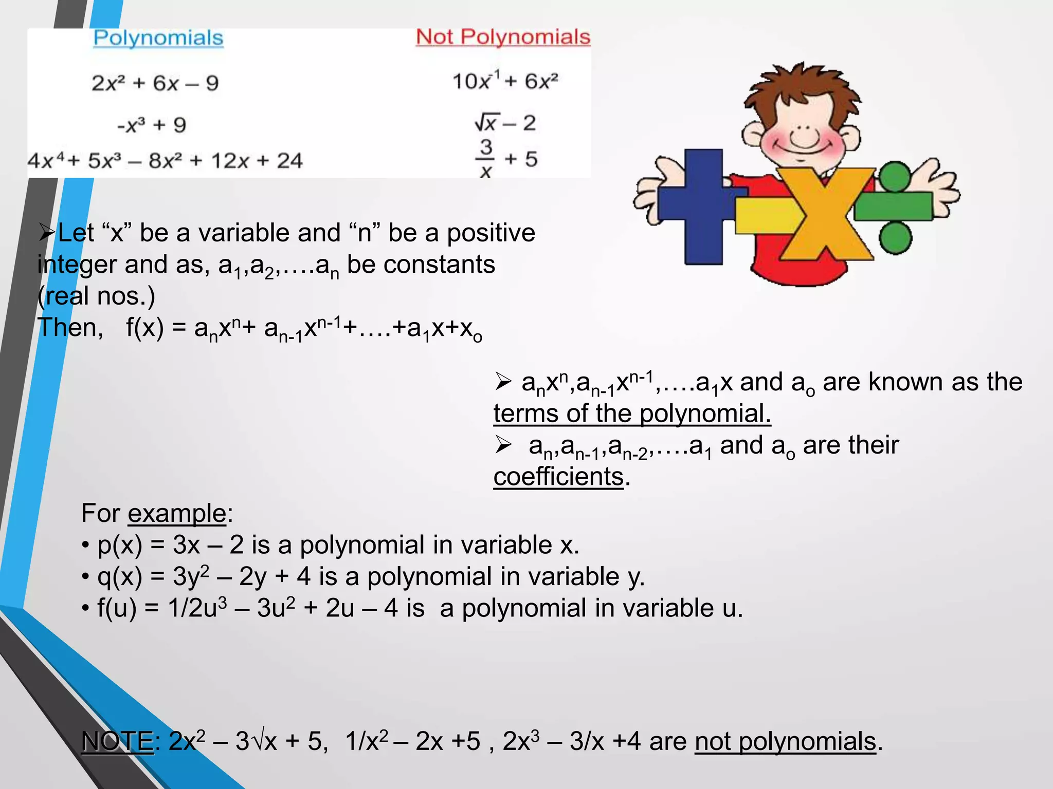 polynomials of class 10th | PPTX