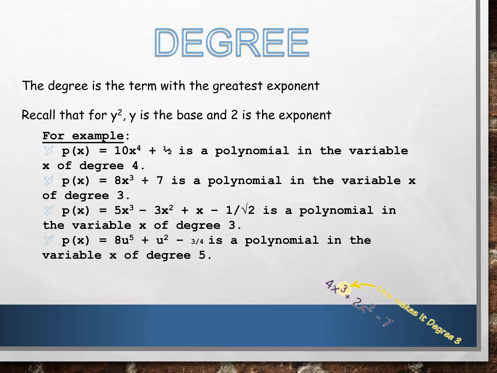 polynomials of class 10th | PPTX