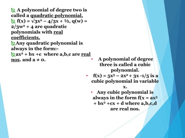 polynomials of class 10th | PPTX