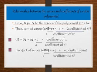 polynomials of class 10th | PPTX
