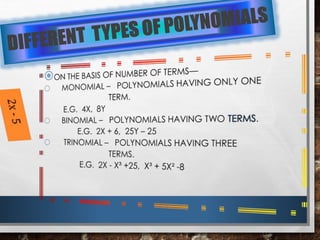 polynomials of class 10th | PPTX