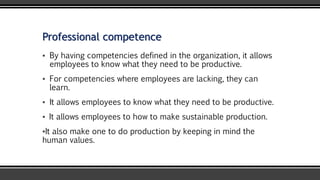 Professional Ethics and competence | PPTX