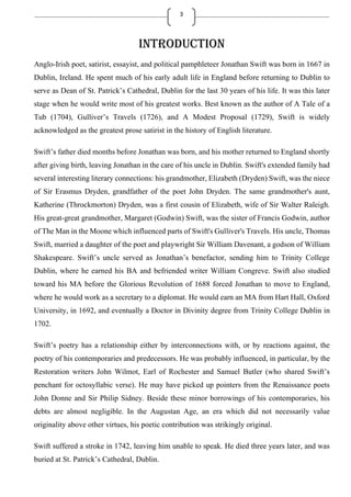 jonathan swift as a satirist | PDF