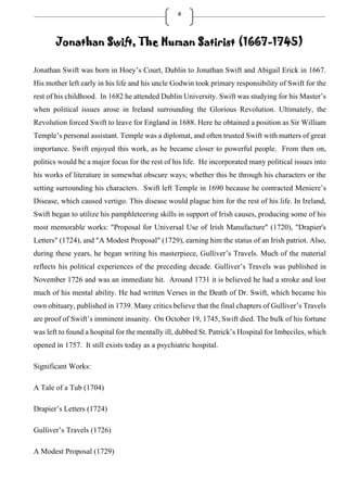 jonathan swift as a satirist | PDF