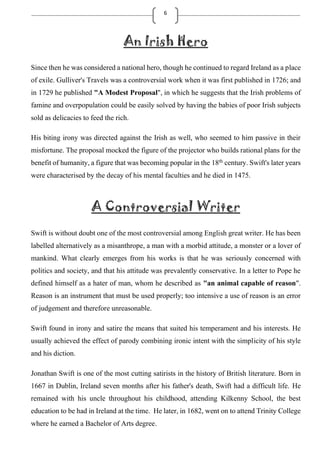 jonathan swift as a satirist | PDF