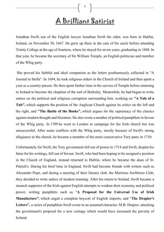 jonathan swift as a satirist | PDF