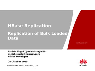 HBase Replication for Bulk Loaded Data | PPT