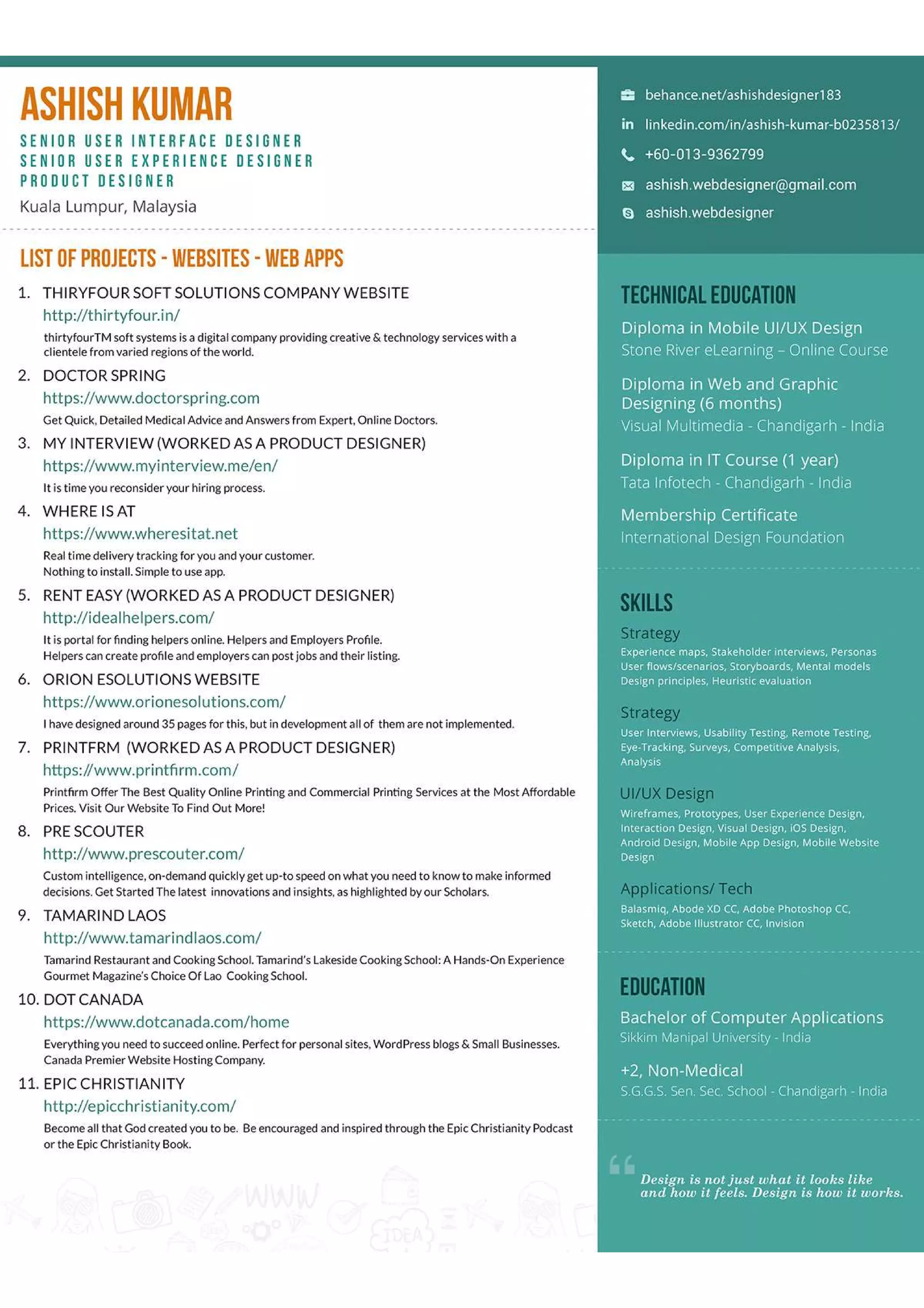 Ashish Kumar Senior UI/UX Designer/ Product Designer | PDF