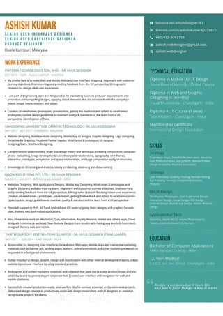 Ashish Kumar Senior UI/UX Designer/ Product Designer | PDF