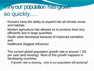 impact of population explosion on environment | PPT