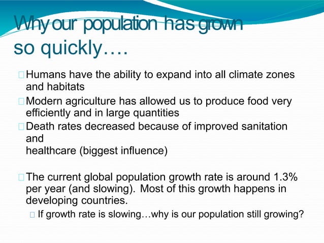 impact of population explosion on environment | PPT