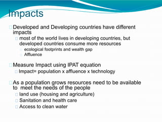 impact of population explosion on environment | PPT