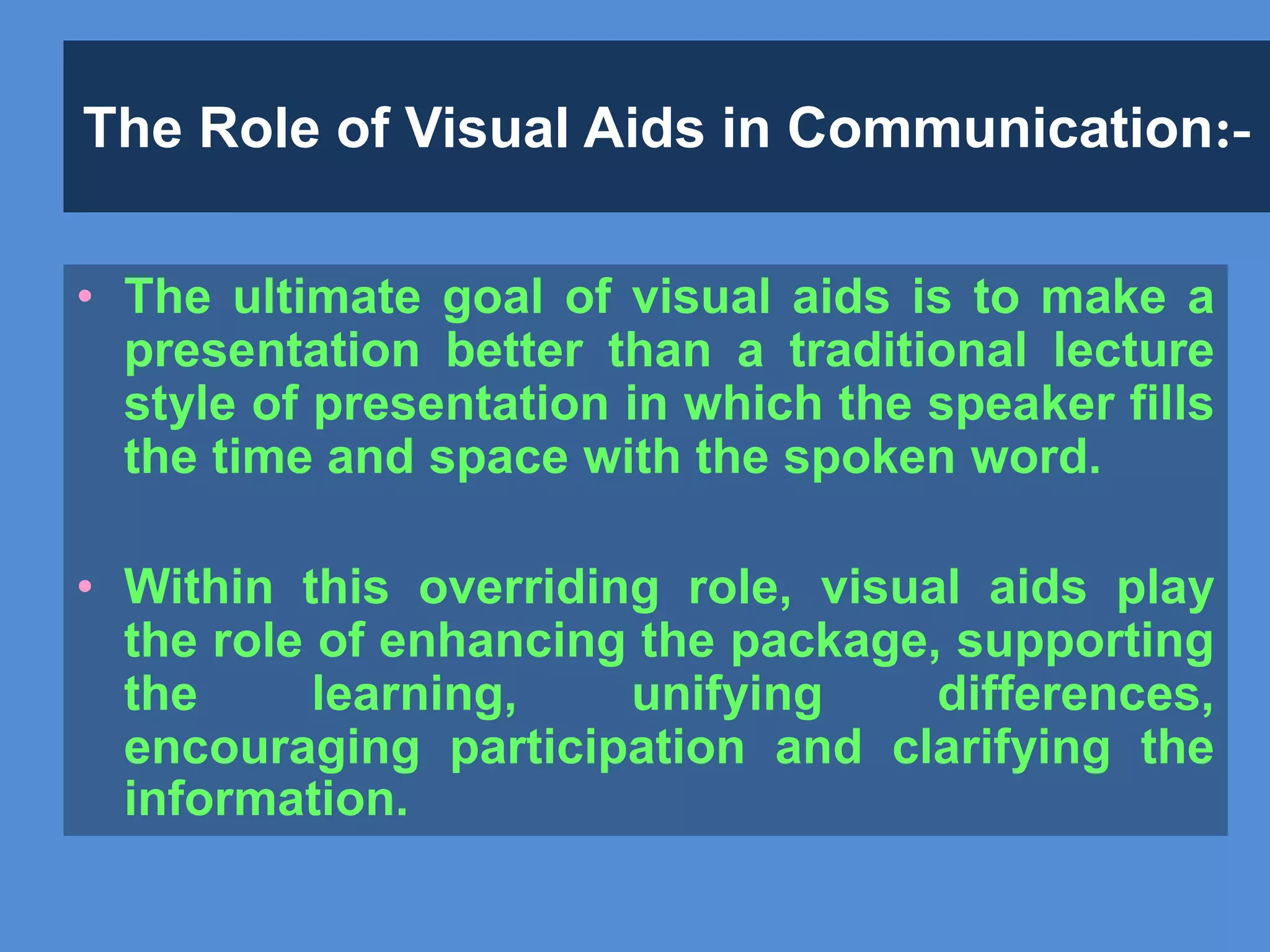 Role of visuals and graphics in communication | PPTX