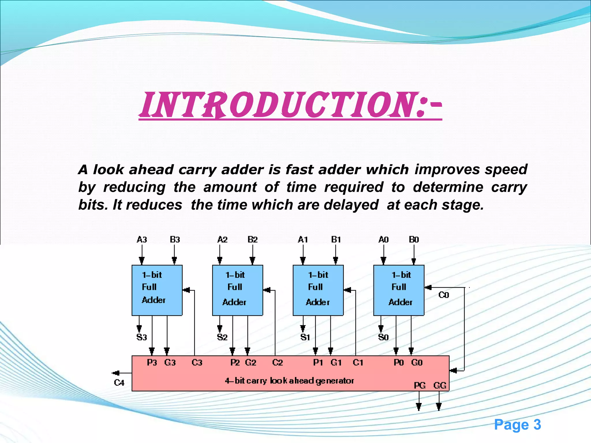 carry look ahead adder | PPT