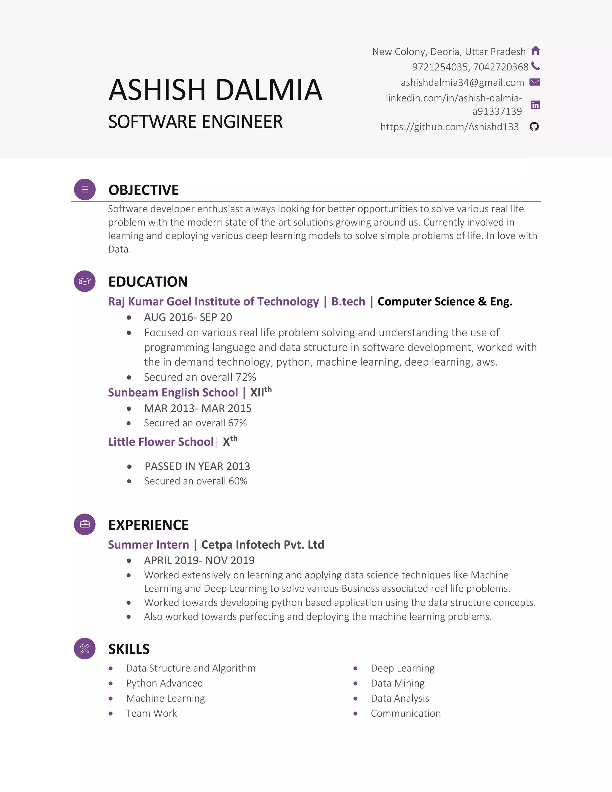 Ashish dalmia sde resume | PDF