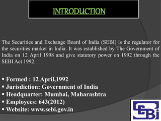 Securities and exchange board of india, | PPT