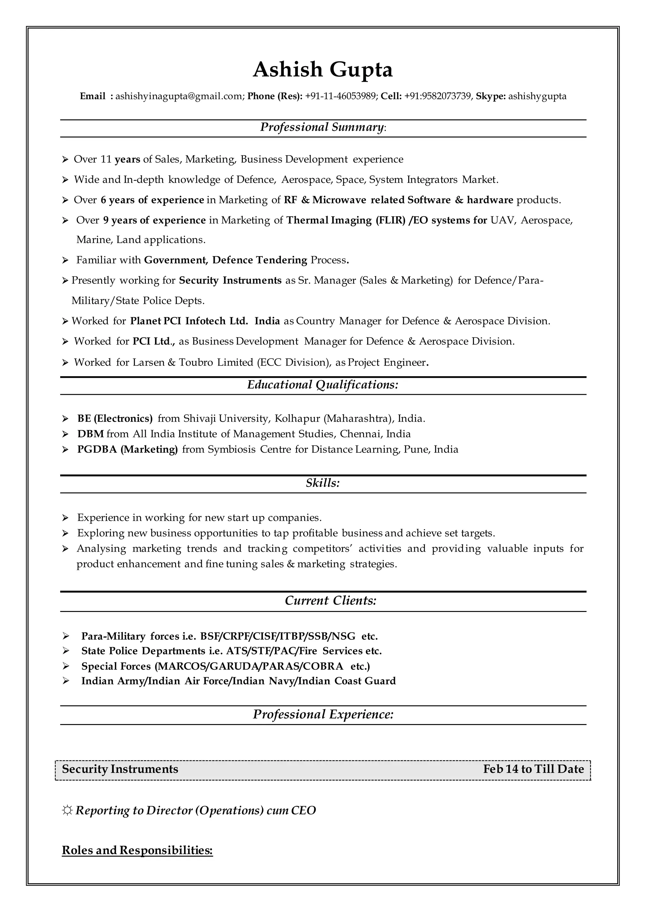 Ashish gupta cv | DOCX