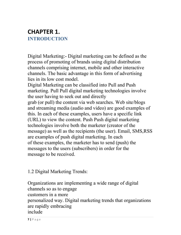 DIGITAL MARKETING REPORT | PDF | Internet | Computing