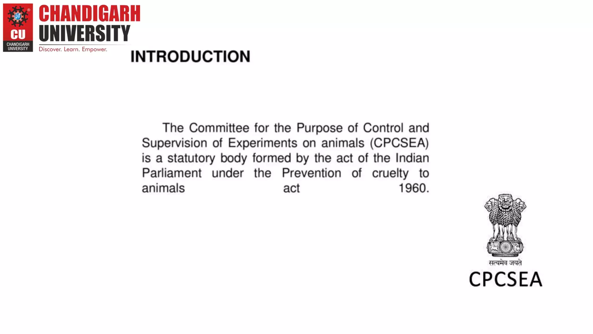 CPCSEA guidelines,principles and importance | PPT