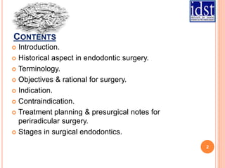 Endodontic surgery Part 1 | PPTX