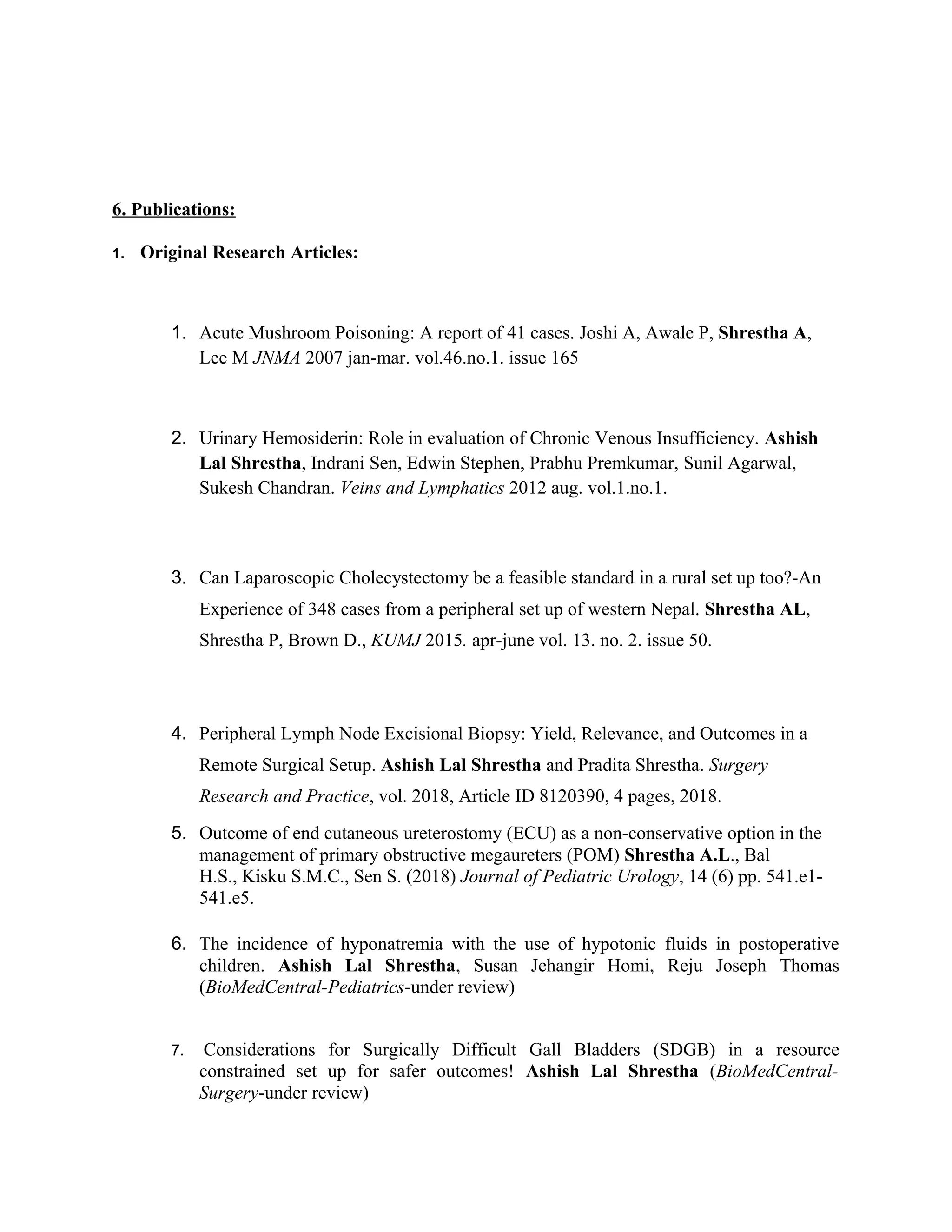 Bio Data of Pediatric Surgeon Nepal Dr. Ashish Lal Shrestha | DOC