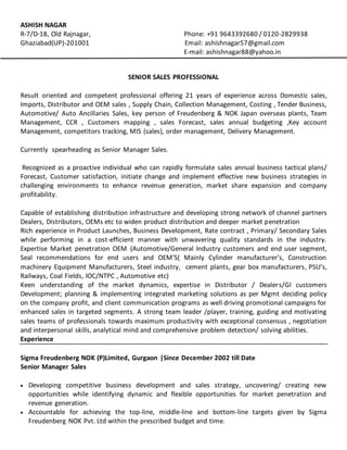 Ashish nagar updated resume dt 02012017 | PDF