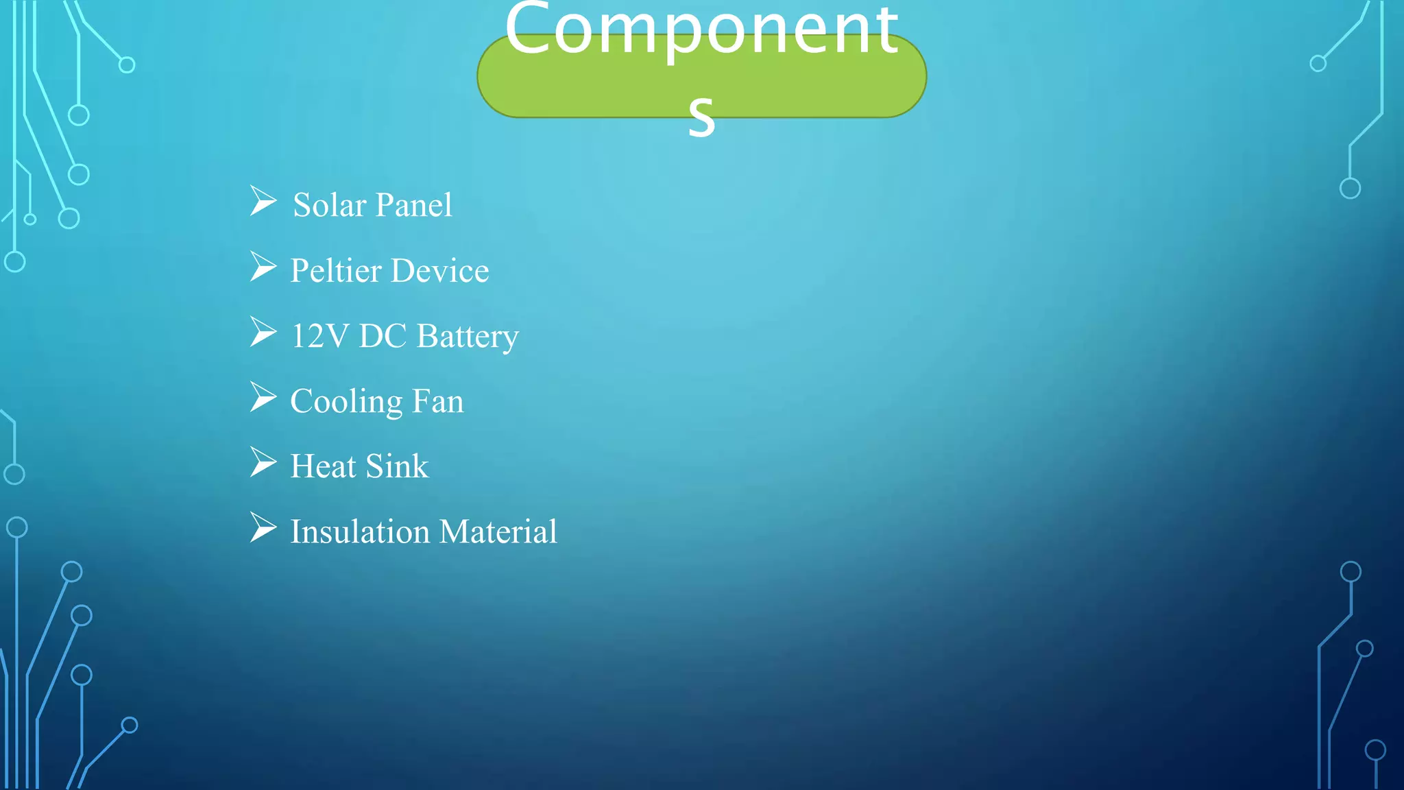 Solar Refrigerator using Peltier Module.pptx
