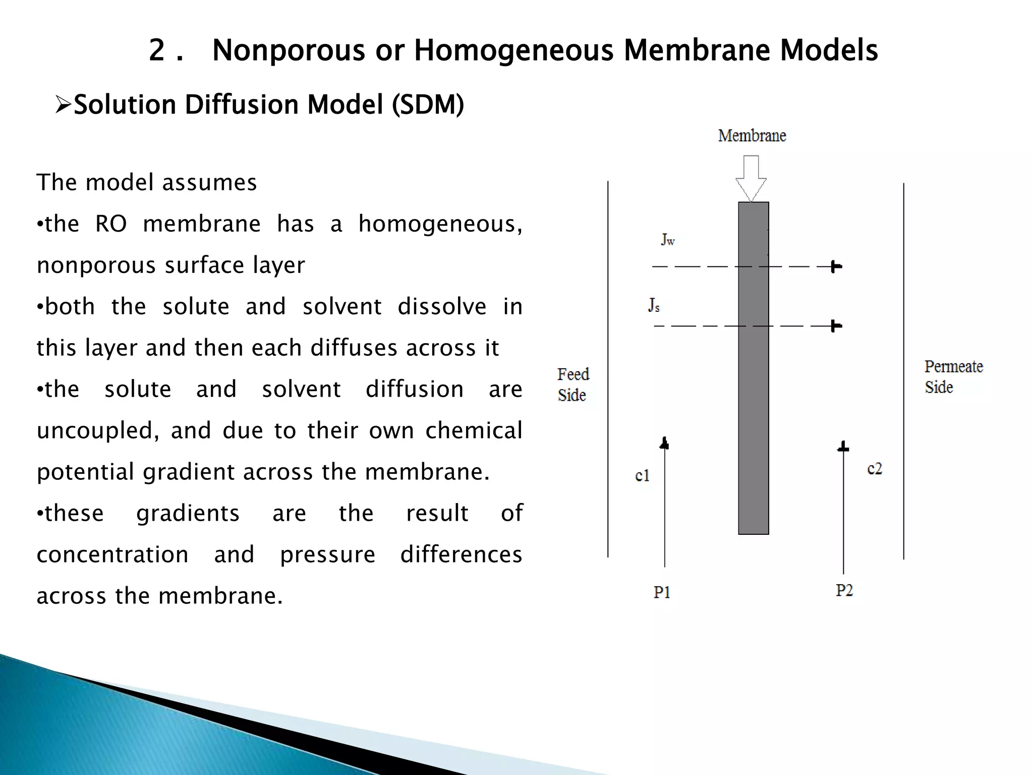 Models For Reverse Osmosis | PPTX