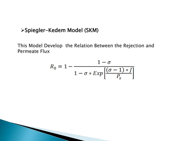 Models For Reverse Osmosis | PPT