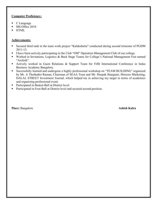 Ashish Resume | DOCX