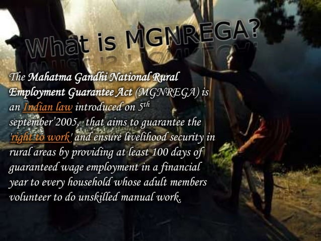 MGNREGA Economics Project | PPTX | Agriculture | Industries