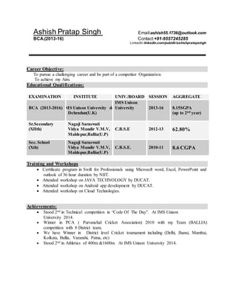 Ashish's resume | DOCX