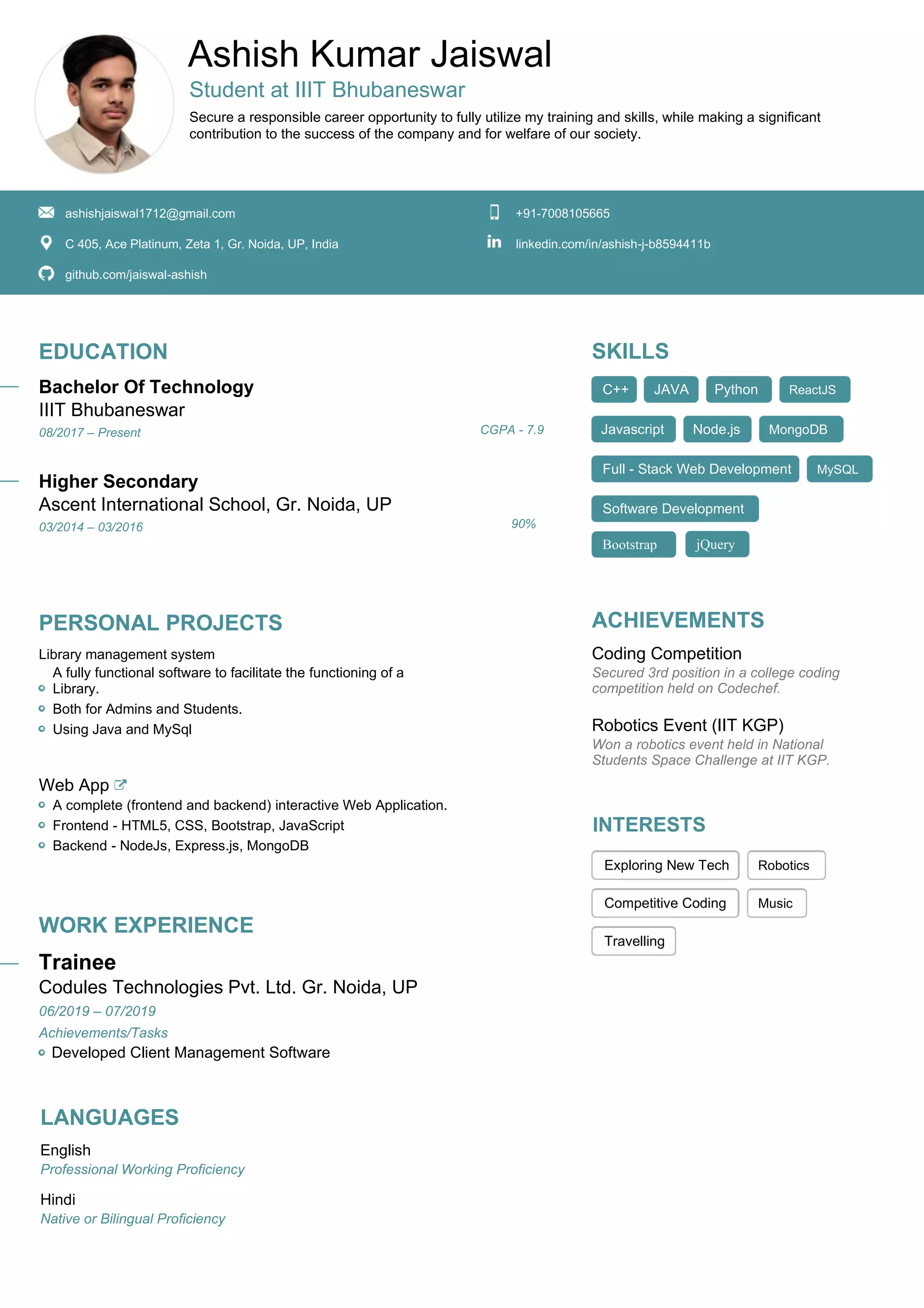 Ashish's resume final | PDF