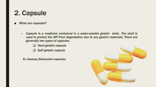Different Dosage forms and their identification techniques | PPTX