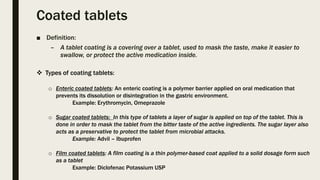 Different Dosage forms and their identification techniques | PPTX
