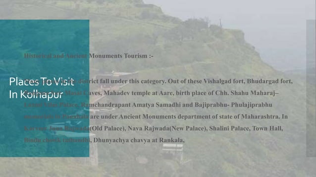 Presentation on Tourism in kolhapur..... | PPT