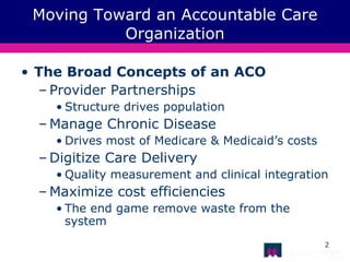 Moving Toward an Accountable Care Organization | PPT