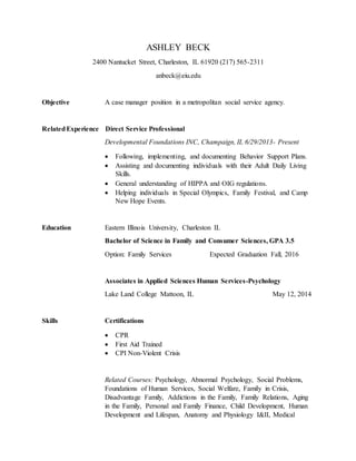 Ashley Beck Resume | PDF