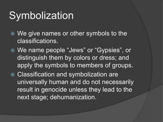 Ashley cook 8 stages of genocide | PPTX