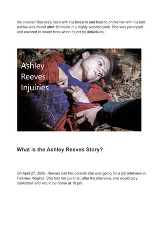 Ashley Reeves Story – The Survival Of Life For 3 Times | PDF | Crime ...