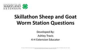 Junior Skillathon Worm Station | PPTX