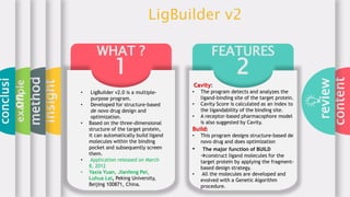 Ligbuilder V2: overview and tutorial. | PPTX