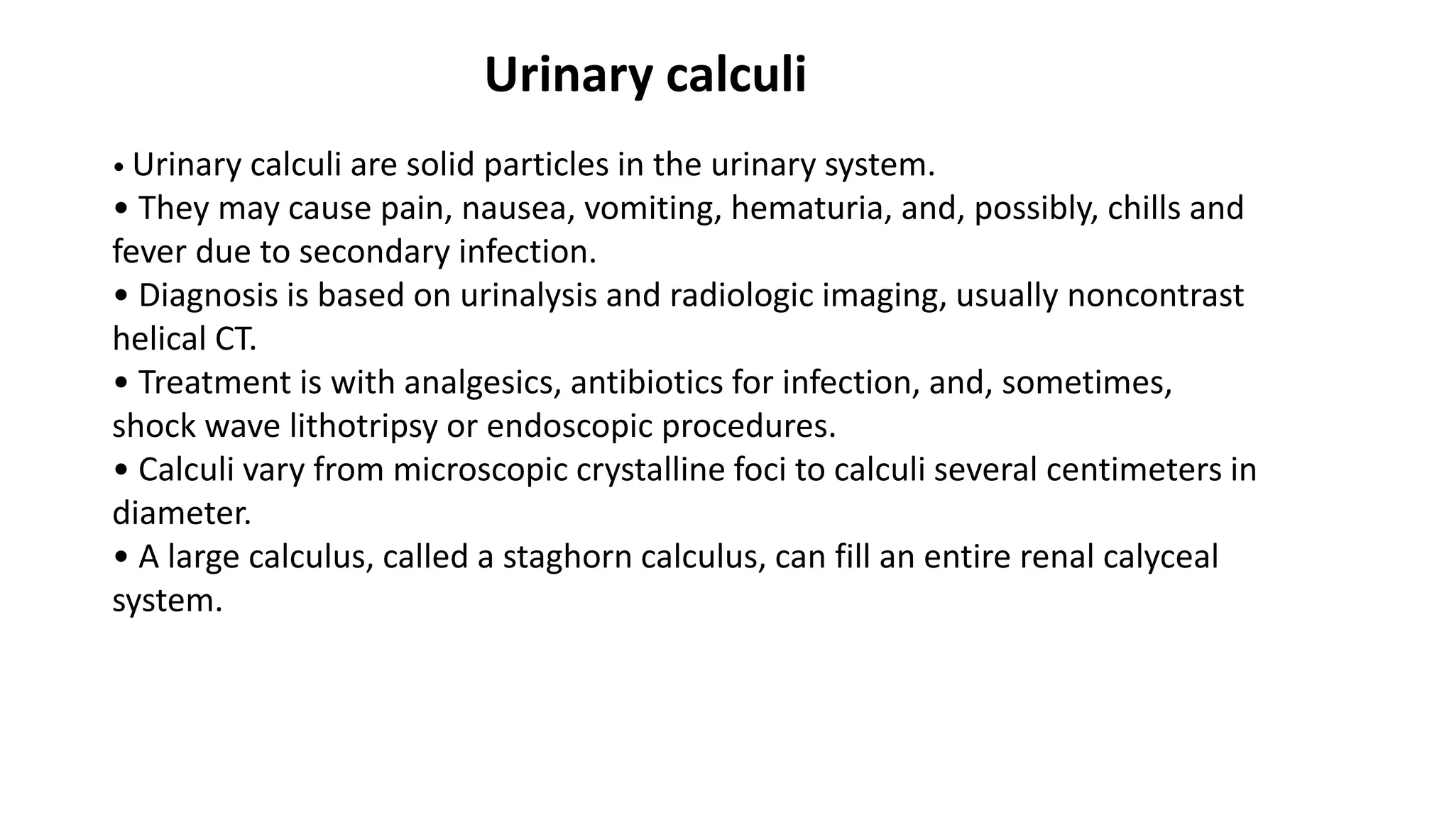 Ashmari (Urinary Calculi) Pathology & Diagnosis | PPTX