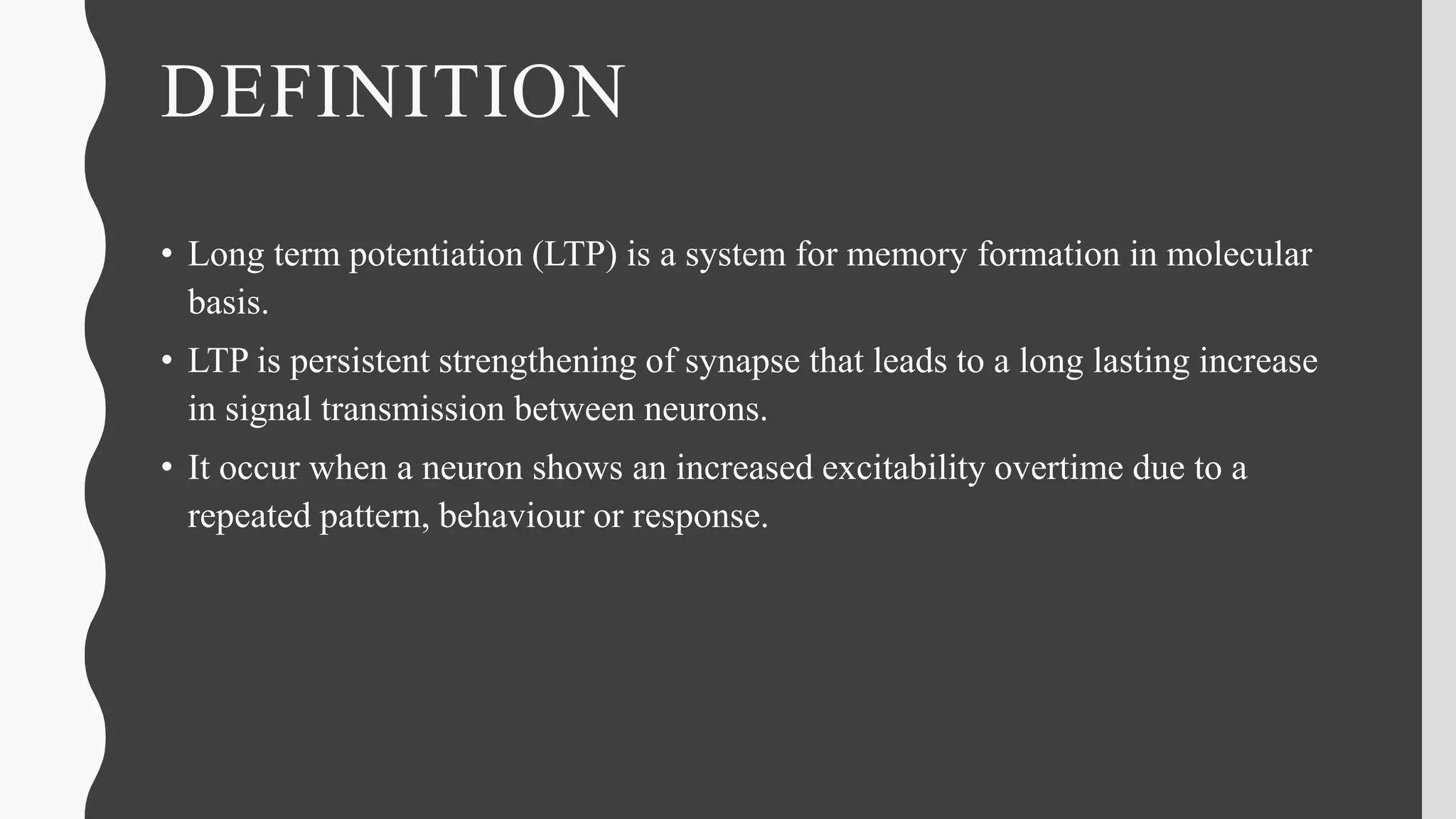 Long term potentiation | PPTX