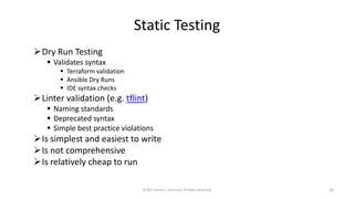 Tactics for Testing DevOps Infrastructure Code | PPT