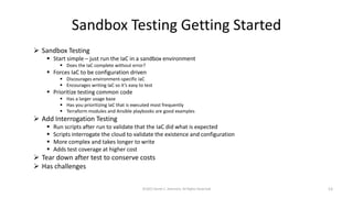 Tactics for Testing DevOps Infrastructure Code | PPT