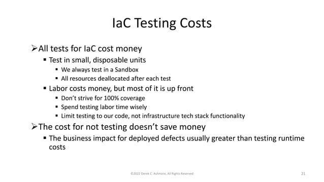 Tactics for Testing DevOps Infrastructure Code | PPT
